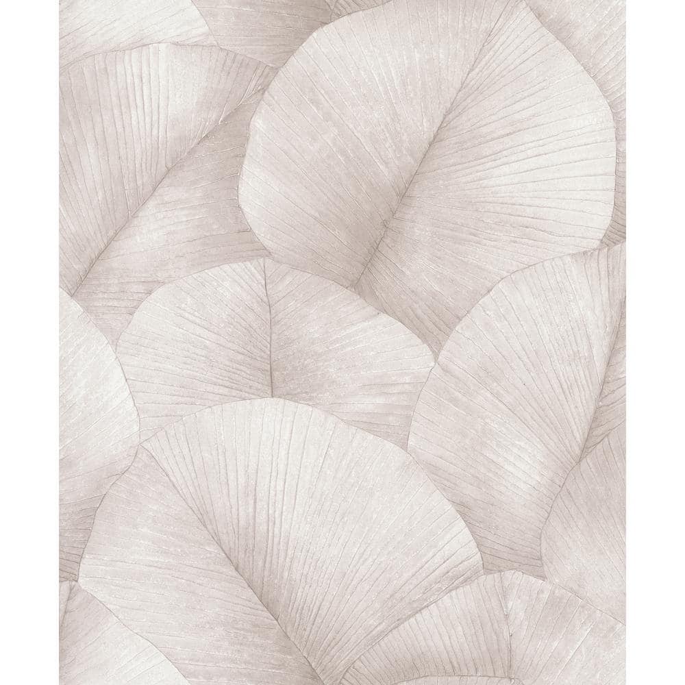 Kumano Collection Pink Textured Palm Leaf Matte Finish Non-Pasted Vinyl ...