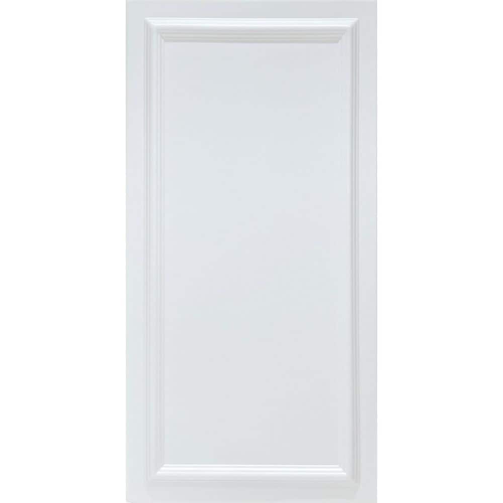 A La Maison Ceilings Framed Panel Plain White 1.6 ft. x 3.3 ft ...