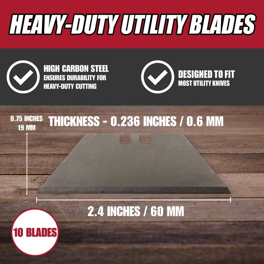 Husky Heavy-Duty Utility Blades (10-Pieces) HKY00065 - The Home Depot