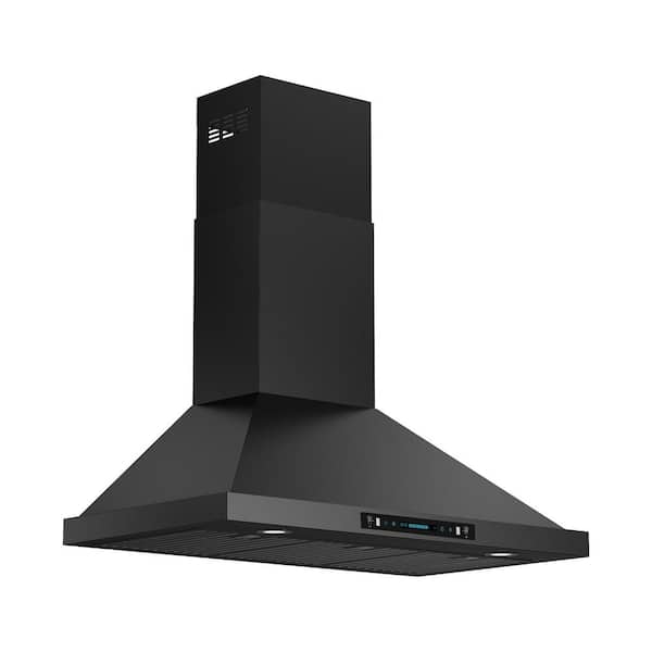 VIKIO 30 in. 900 CFM Ductless Convertible Wall Mount Range Hood in ...