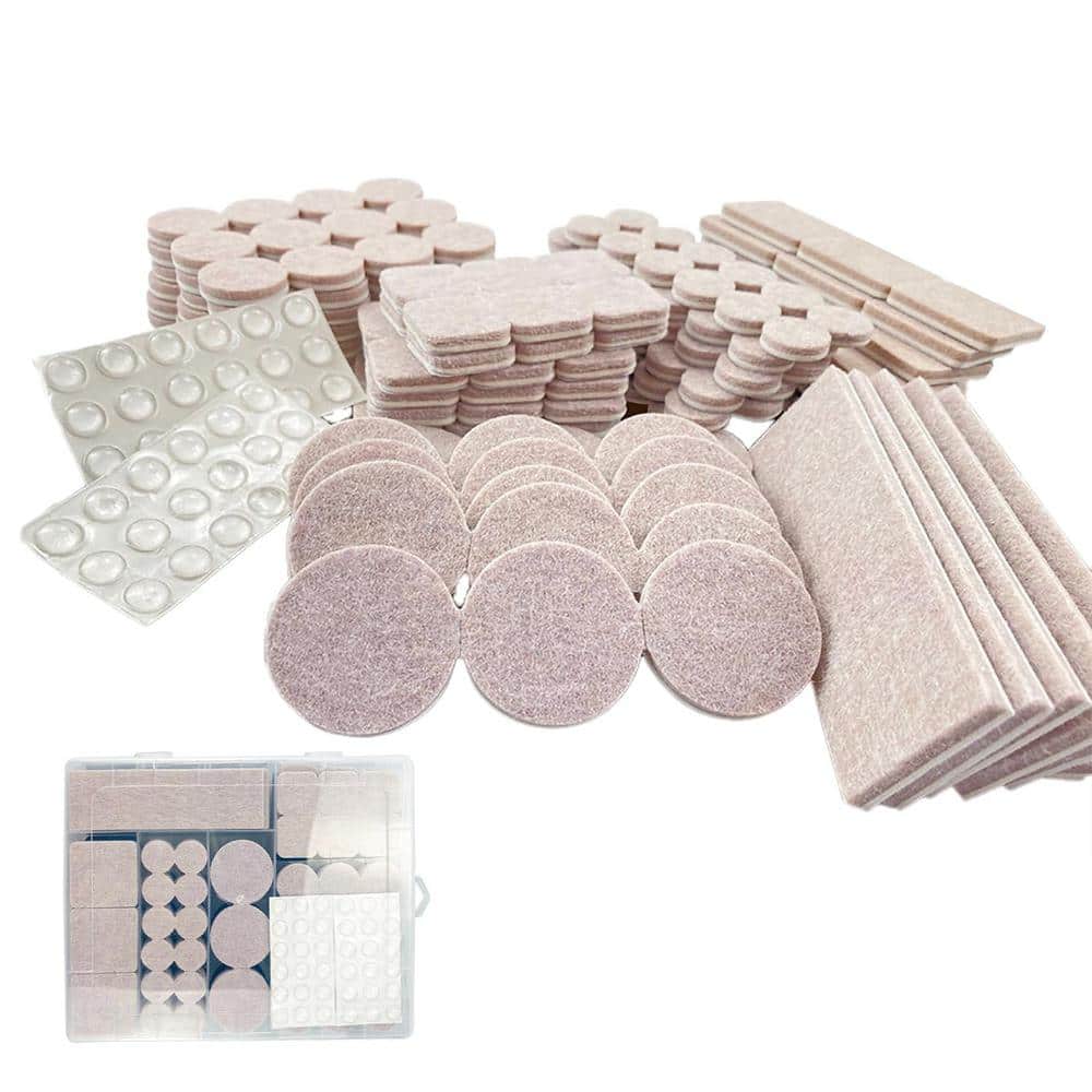 Afoxsos Beige 258-Pieces Thick Felt, Adhesive Backing Furniture Felt ...