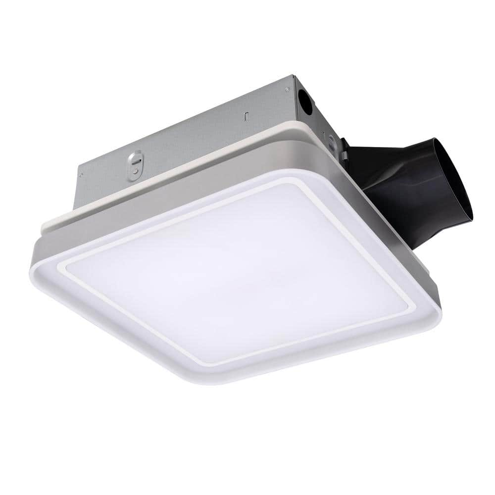 Akicon DC Bathroom Exhaust Fan Light, 50-80-100 CFM, 15-Watt Dimmable ...