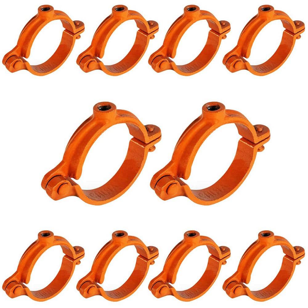 PLUMBFLEX 1 in. Hinged Split Ring Pipe Hanger, Copper Epoxy Coated ...