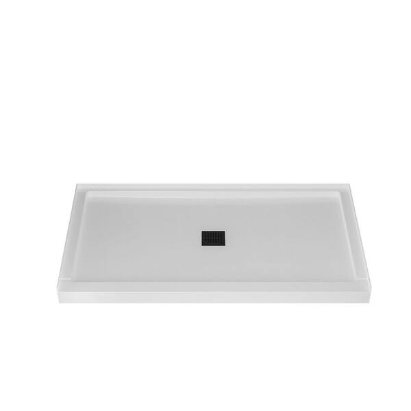 mortix 48 in. L x 32 in. W Single Threshold Alcove Shower Pan Base with ...