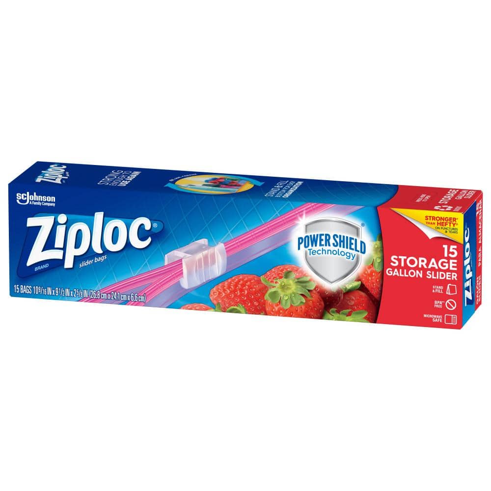 Ziploc 1 gal. Slider Storage Bag 604507 - The Home Depot
