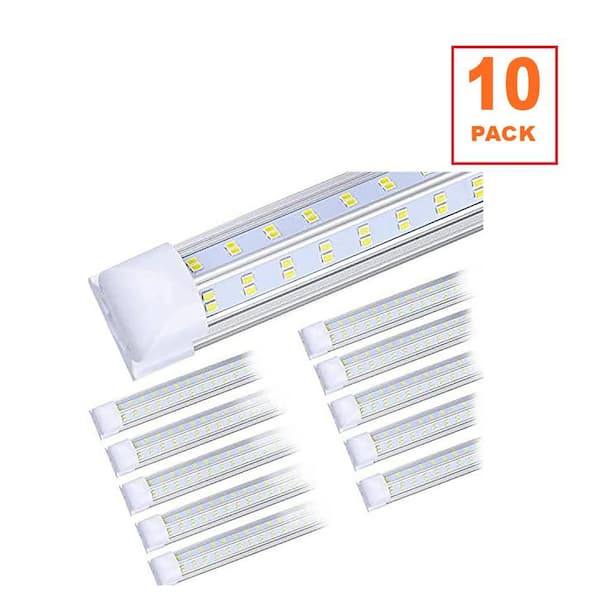 8 ft 100-Watt LED T8 Tube Light Fixture White Finish Linkable Shop ...