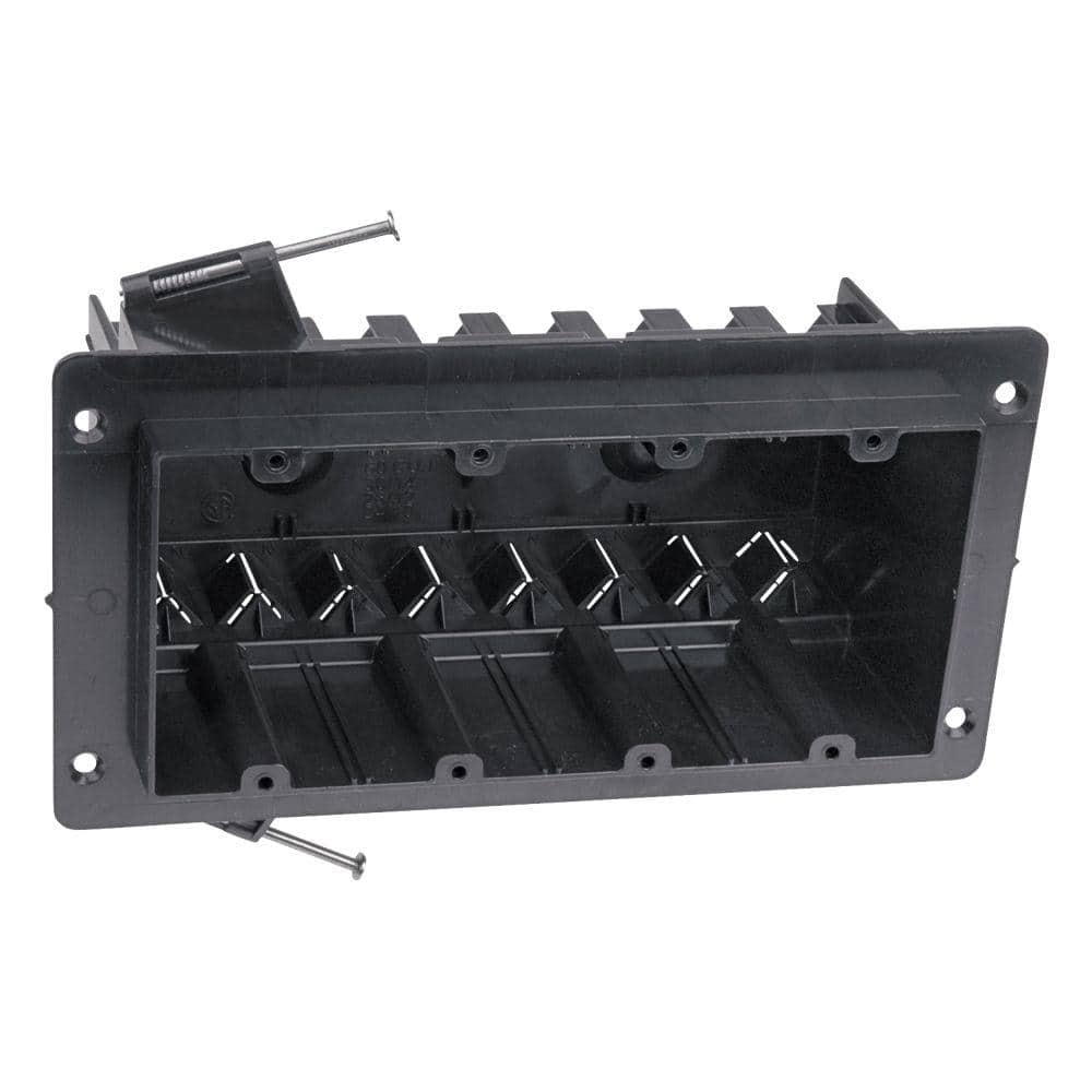 Carlon 4-Gang 60 cu. in. Black New Work Box NG-460-V - The Home Depot