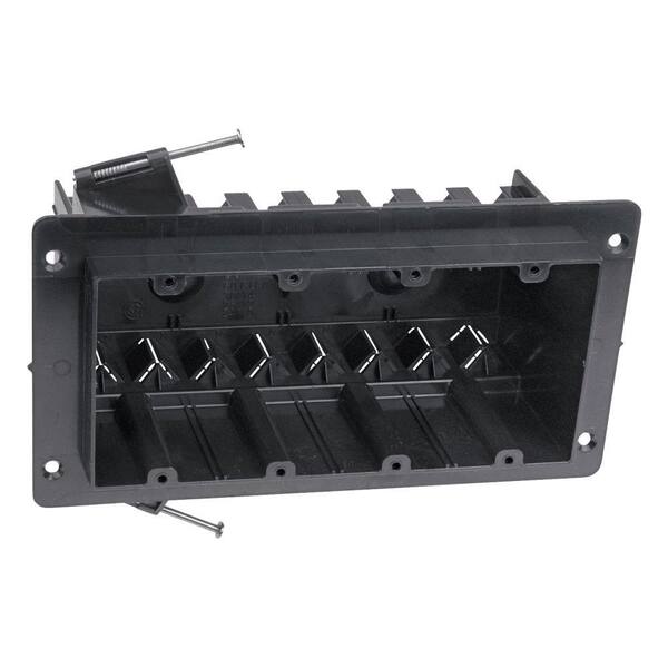 Carlon 4-Gang 60 cu. in. Black New Work Box NG-460-V - The Home Depot