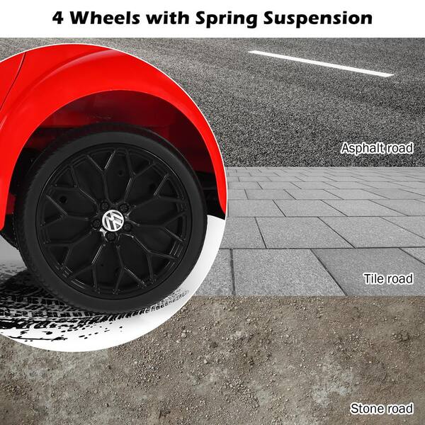 Kids Electric Car GYMAX Kids Ride On Car – 12V Licensed Volkswagen ...