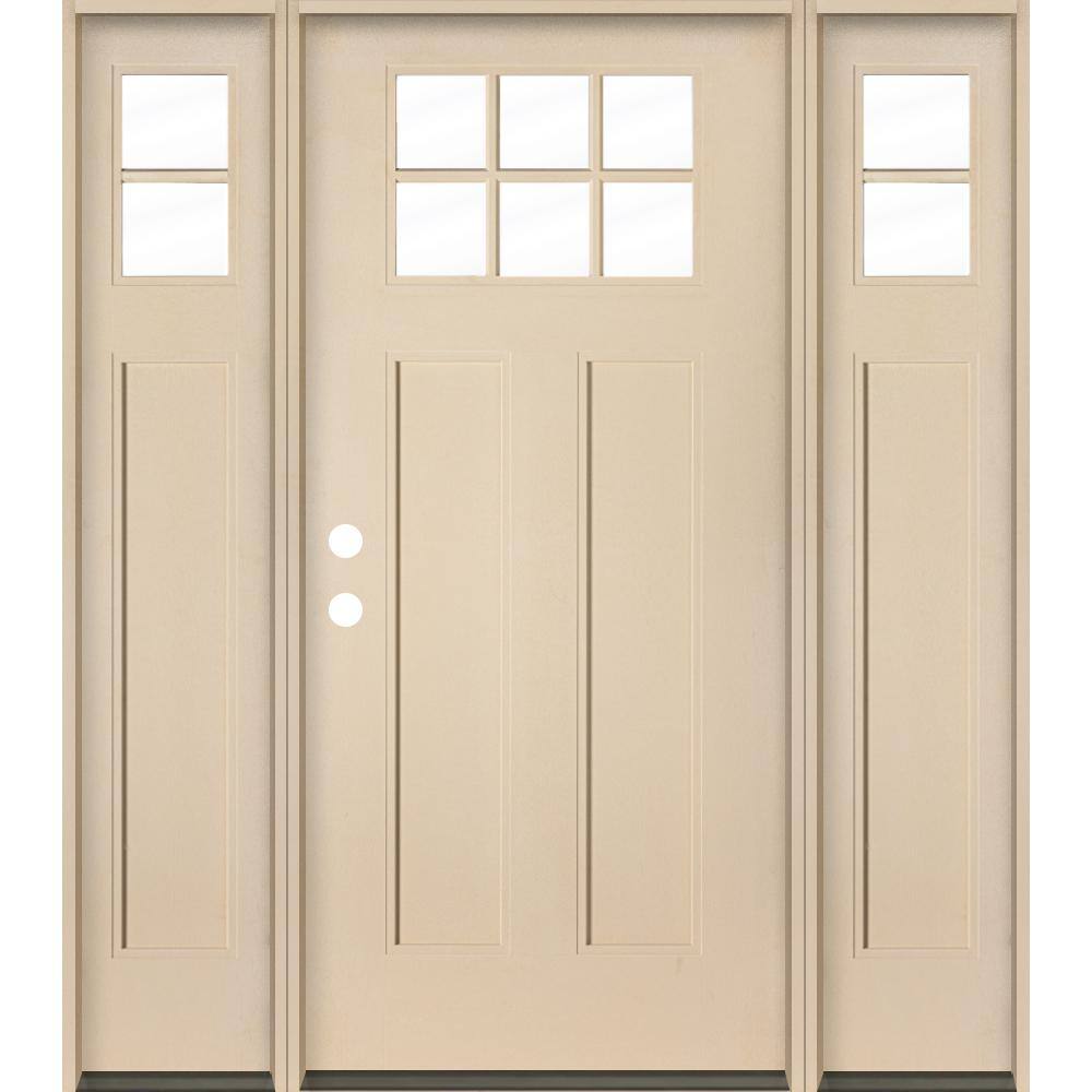 Krosswood Doors PINNACLE Craftsman 64 in. x 79 in. 6-Lite Right-Hand ...