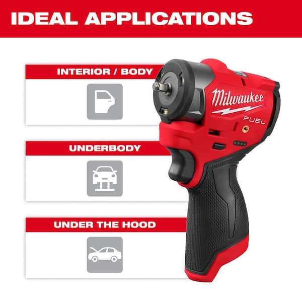 Milwaukee M12 FUEL 12V Lithium-Ion Brushless Cordless 3/8 in. Sub ...