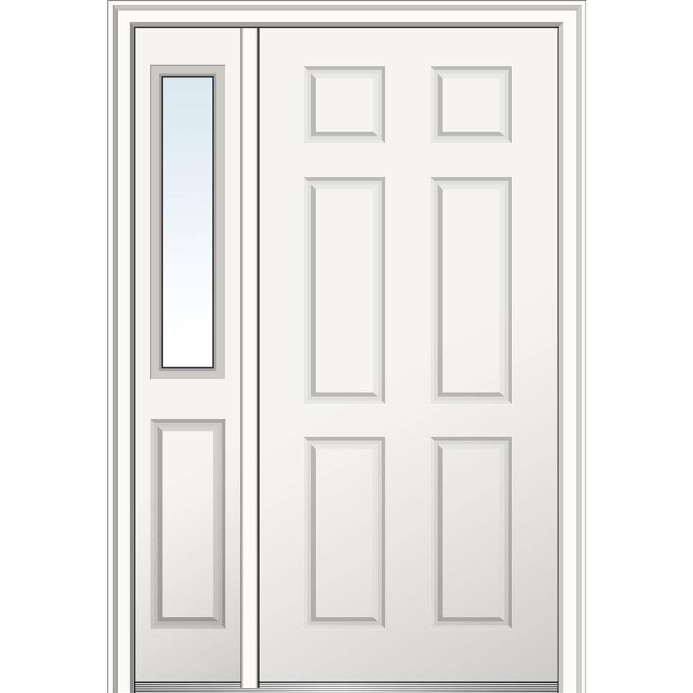 MMI Door 53 in. x 81.75 in. 6-Panel Left Hand Inswing Classic Primed ...
