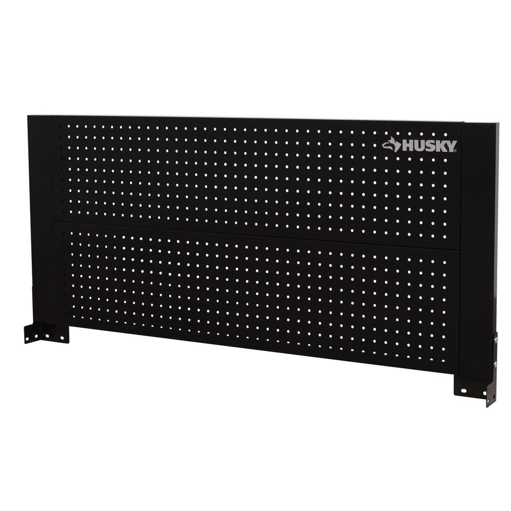Husky 46 in. Black Steel Pegboard Attachment H46PEGBOARDBLK-TL - The ...
