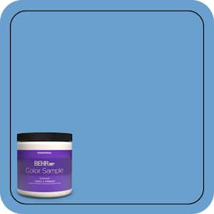 BEHR ULTRA 1 qt. #P520-4 Cornflower Flat Exterior Paint & Primer 485404 ...