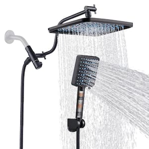 Heemli Rain Shower Head Kits 8-Spray with 1.8 GPM 12 in. Wall Mount ...
