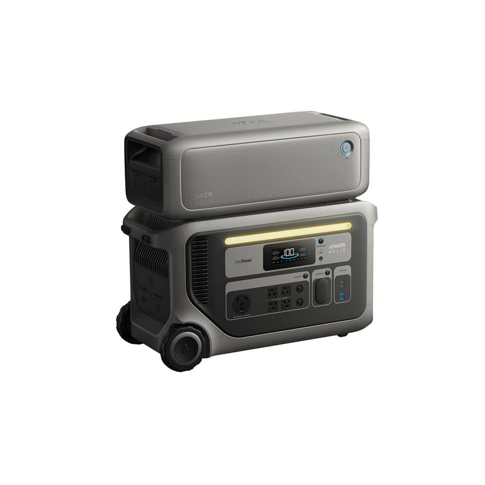 Anker SOLIX F3000 Power Station w/ 1-Expansion Battery, 6kWh, 3600-Watt ...
