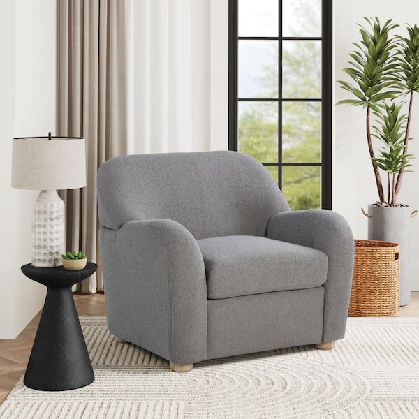 Gleason Grey Polyester Armchair 131A023GRY - The Home Depot