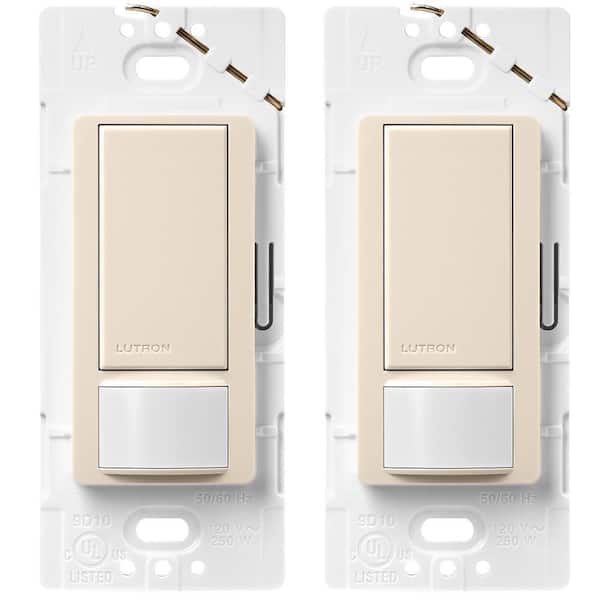 Lutron Maestro Motion Sensor Switch, 2 Amp/Single-Pole, Light Almond ...