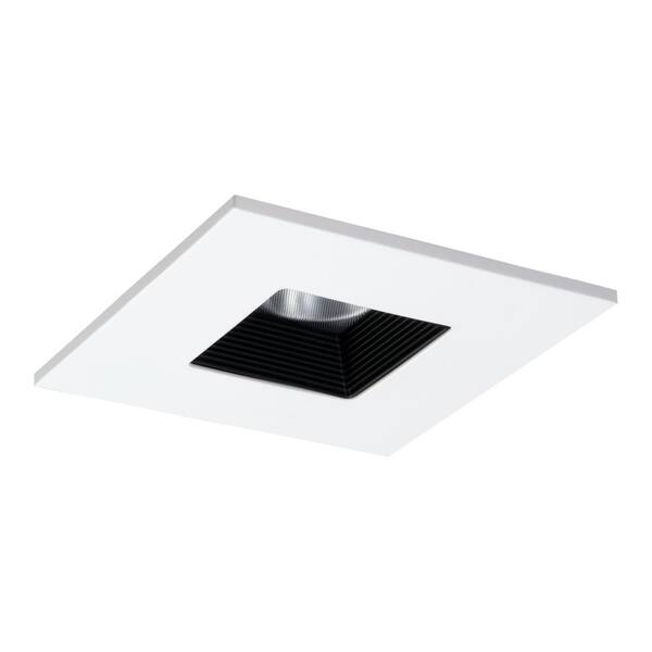 HALO 4 in. Recessed Light White Trim and Black Baffle Solite Glass ...