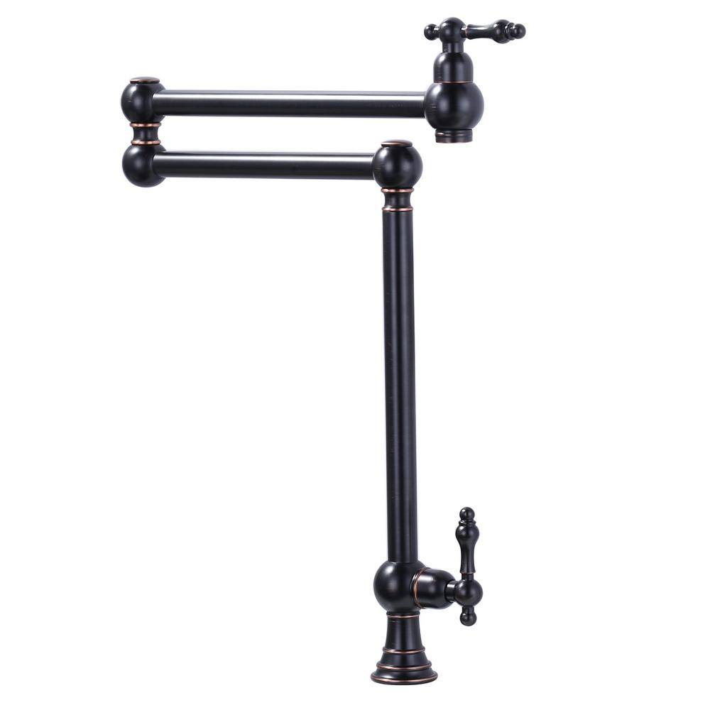 ALEASHA Deck Mounted Pot Filler with Double Handle and 2-Joints in ...