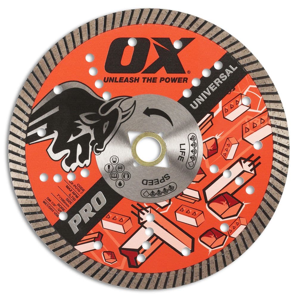 OX Professional Series Universal 5/8 in. Bore 7 in. Diamond Blade with ...