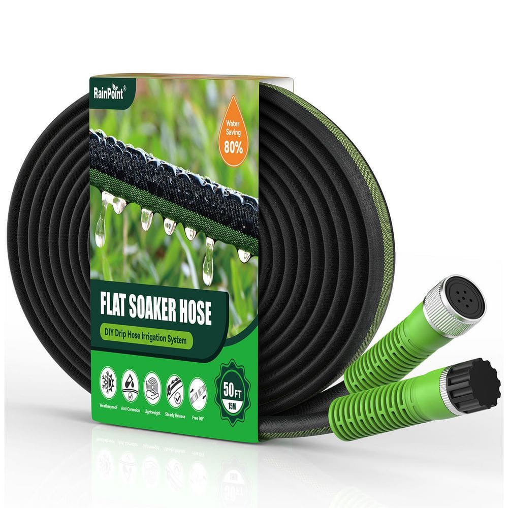 RainPoint 3/4 in. Dia. x 50 ft. Double Layer Soaker Hose HL1202-50ft ...