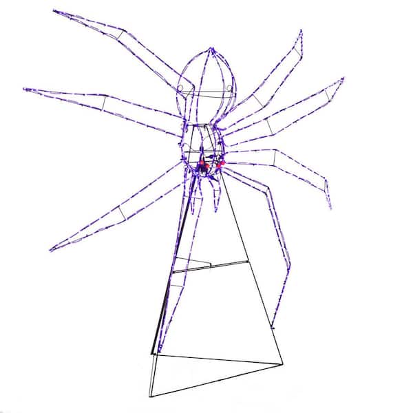 Home Accents Holiday 5.5 ft. Halloween Classics LED Spider Silhouette H43 24RTY49824231 - The ...