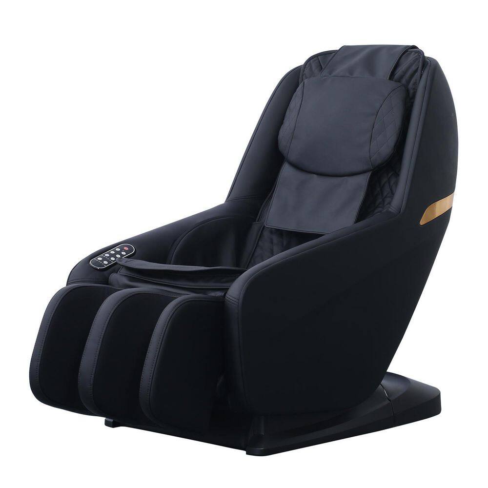 Seafuloy Black Massage Chair with Zero Gravity Recline, SL Track, Bluetooth, 4 Auto Programs-ABS ...
