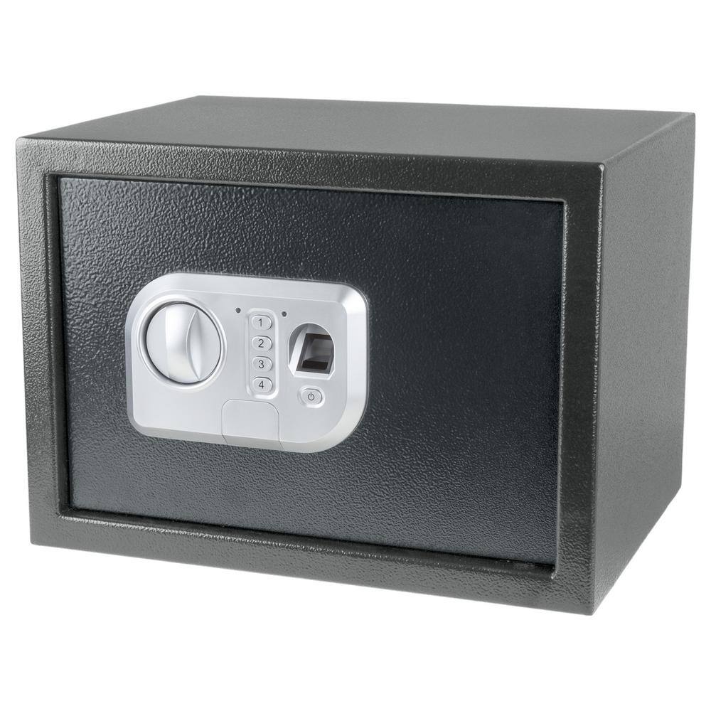 Stalwart Fingerprint Lock Box for Valuables, Dark Gray 65-FIN-25-GRY ...