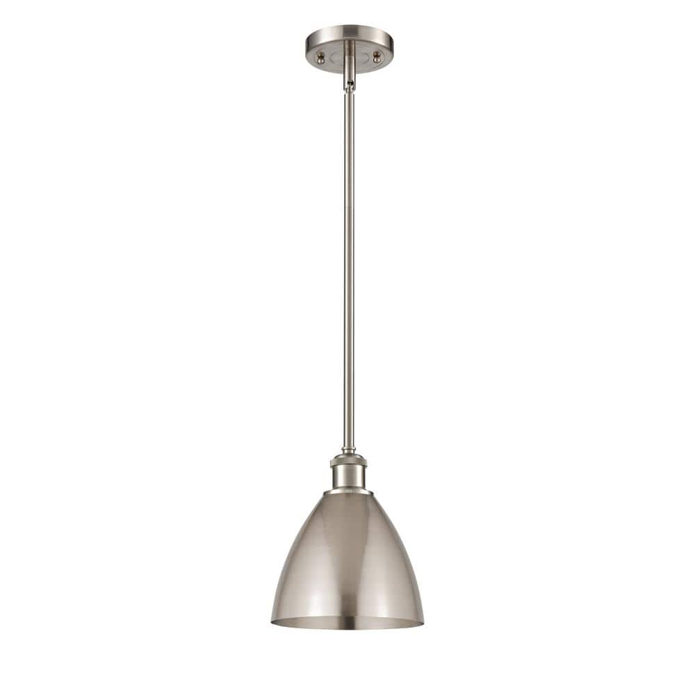 Innovations Metal Bristol 60-Watt 1-Light Brushed Satin Nickel Shaded ...