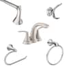 MOEN Darcy 4 in. Centerset 2-Handle Bath Faucet Combo Kit with 4-Piece ...