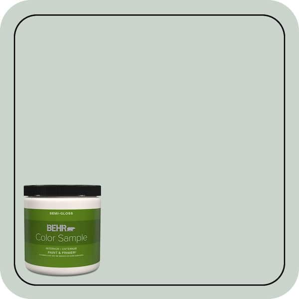 BEHR PREMIUM PLUS 8 oz. #460E-2 Valley Mist Semi-Gloss Interior ...