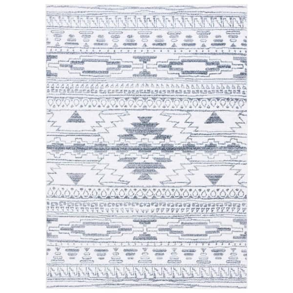 SAFAVIEH Layla 4 ft. x 6 ft. Ivory/Gray Aztec Striped Area Rug LAY105A ...