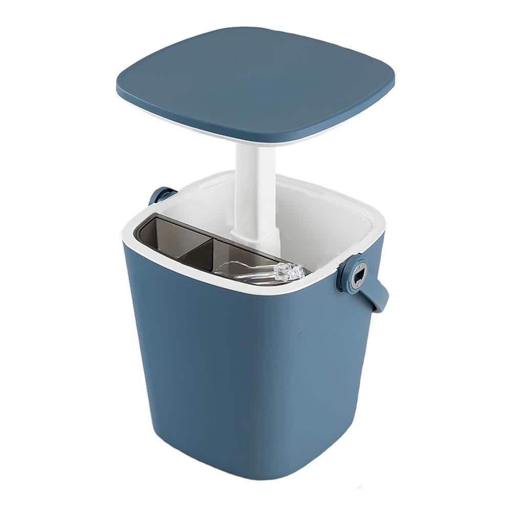 ATENGNES 3-in-1 Outdoor Blue 4 Gal. Portable All-Weather Beer and Wine ...