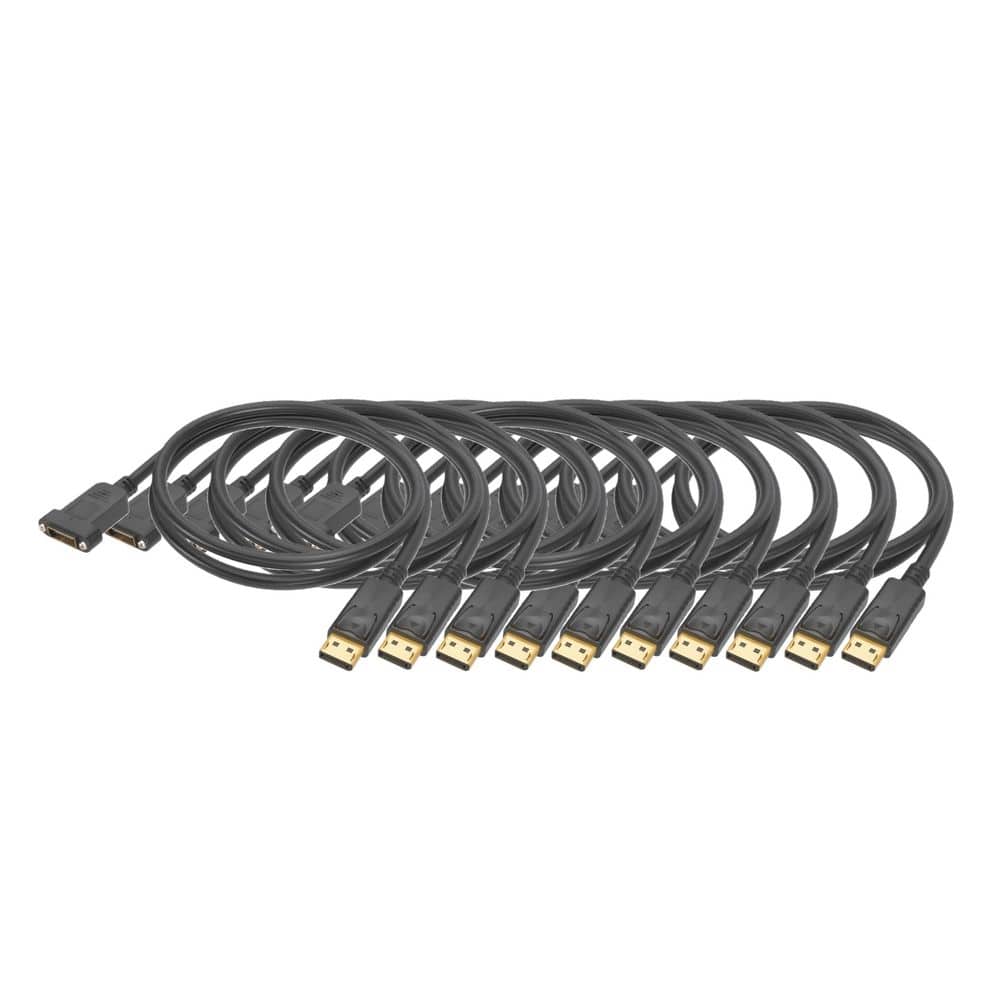 Micro Connectors, Inc 4 ft.. Shielded Gold-Plated Display Port Cable ...