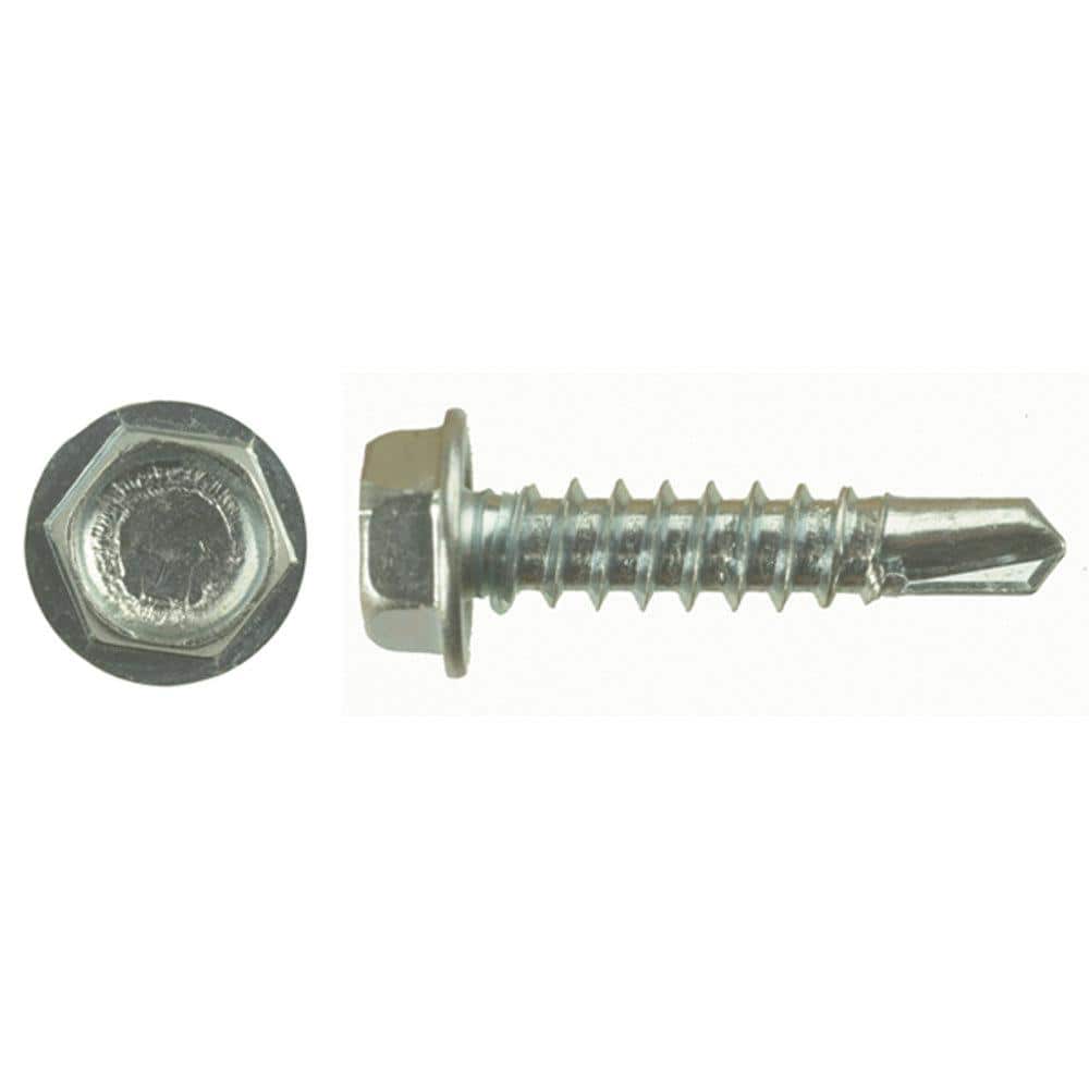 AP Products Self-Tapping 1/4 in. Hex Head Screw, Pack of 500 - 1 in ...