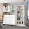FUFU&GAGA White Large Wooden Multi-Functional Storage Cabinet with ...