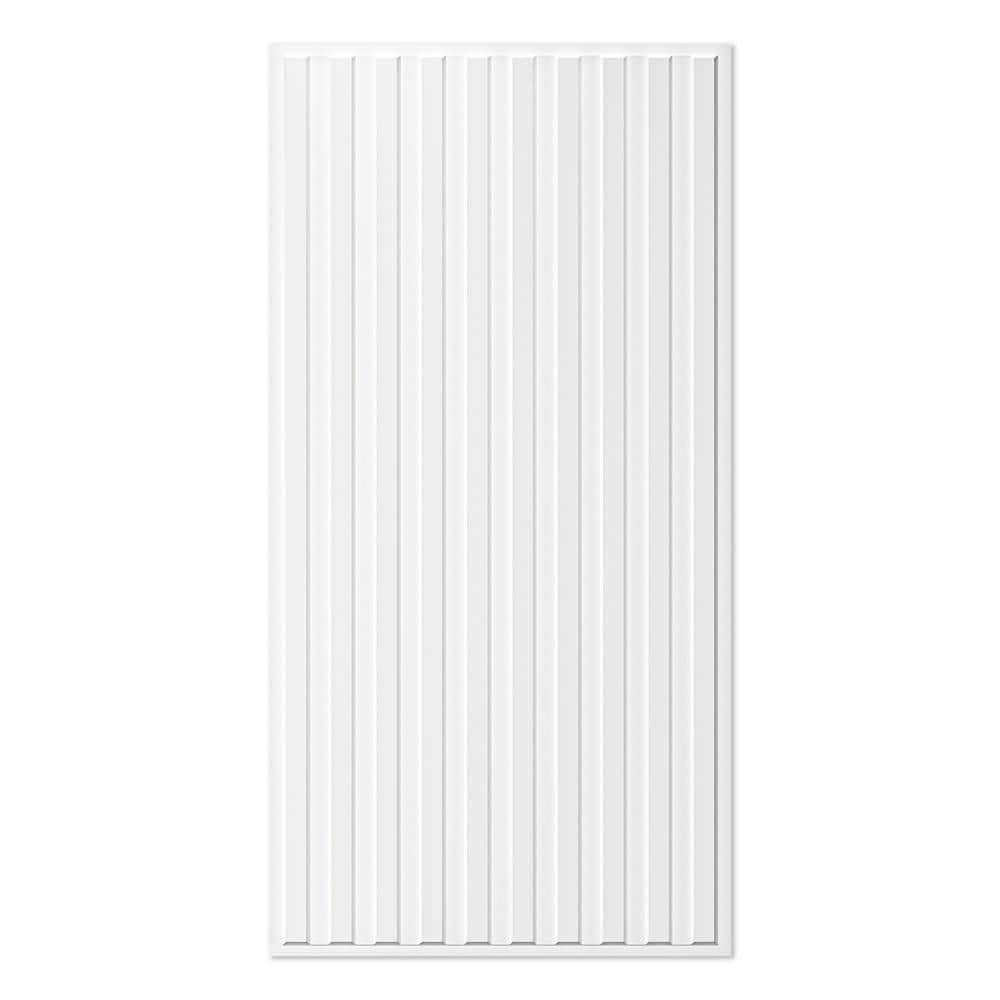 Art3dwallpanels Slat Design White 2 ft. x 4 ft. Decorative PVC Drop ...