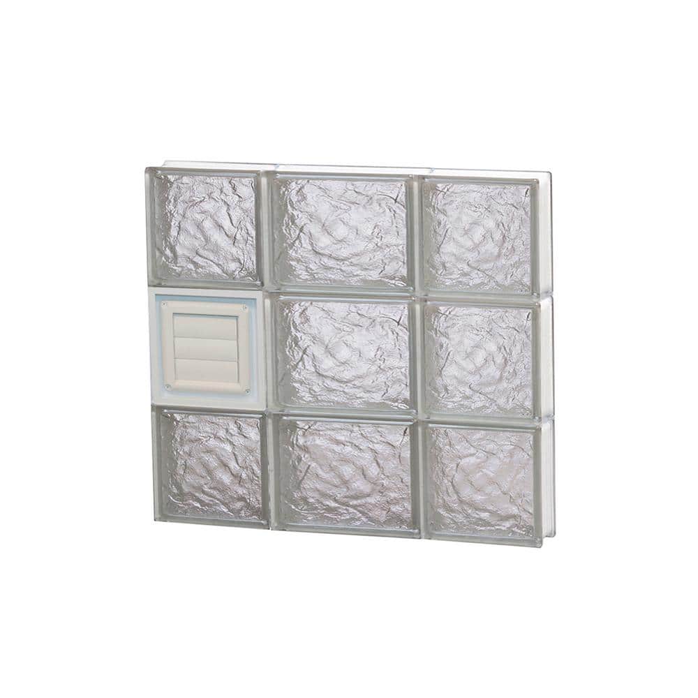 Clearly Secure 19.25 in. x 17.25 in. x 3.125 in. Frameless Ice Pattern ...