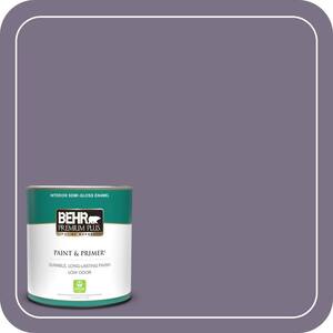 BEHR MARQUEE 1 qt. #660F-6 Peruvian Violet Satin Enamel Interior Paint ...