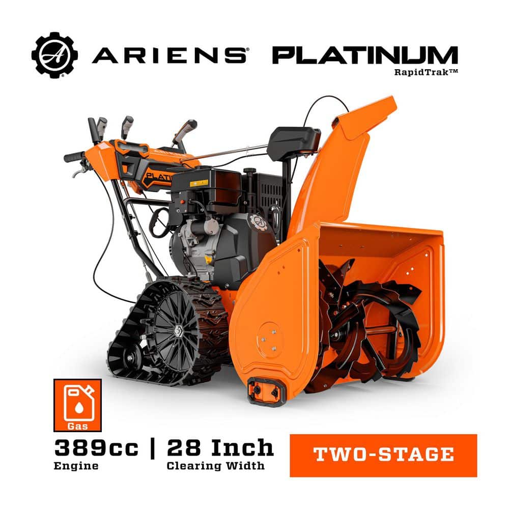 Ariens Platinum 28 in. 389cc SHO Electric Start Rapidtrak 2-Stage Self ...
