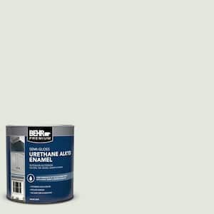 BEHR PREMIUM 1 gal. #BL-W06 Whispering Waterfall Urethane Alkyd Semi ...