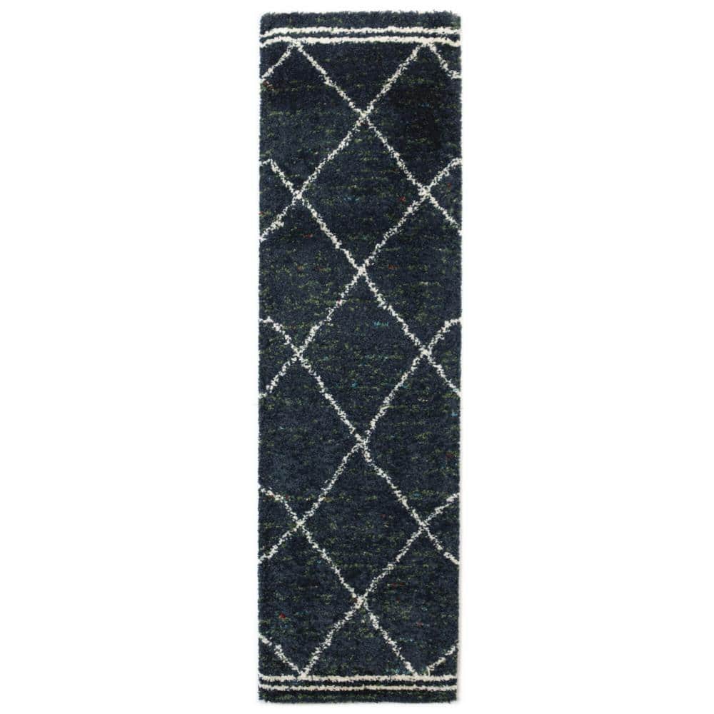 BALTA Gerarda Navy 2 ft. x 7 ft. Diamond Runner Rug 3003741 - The Home ...