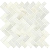 MSI Cascade Blanco Herringbone 11.63 in. x 11.63 in. Polished Marble ...
