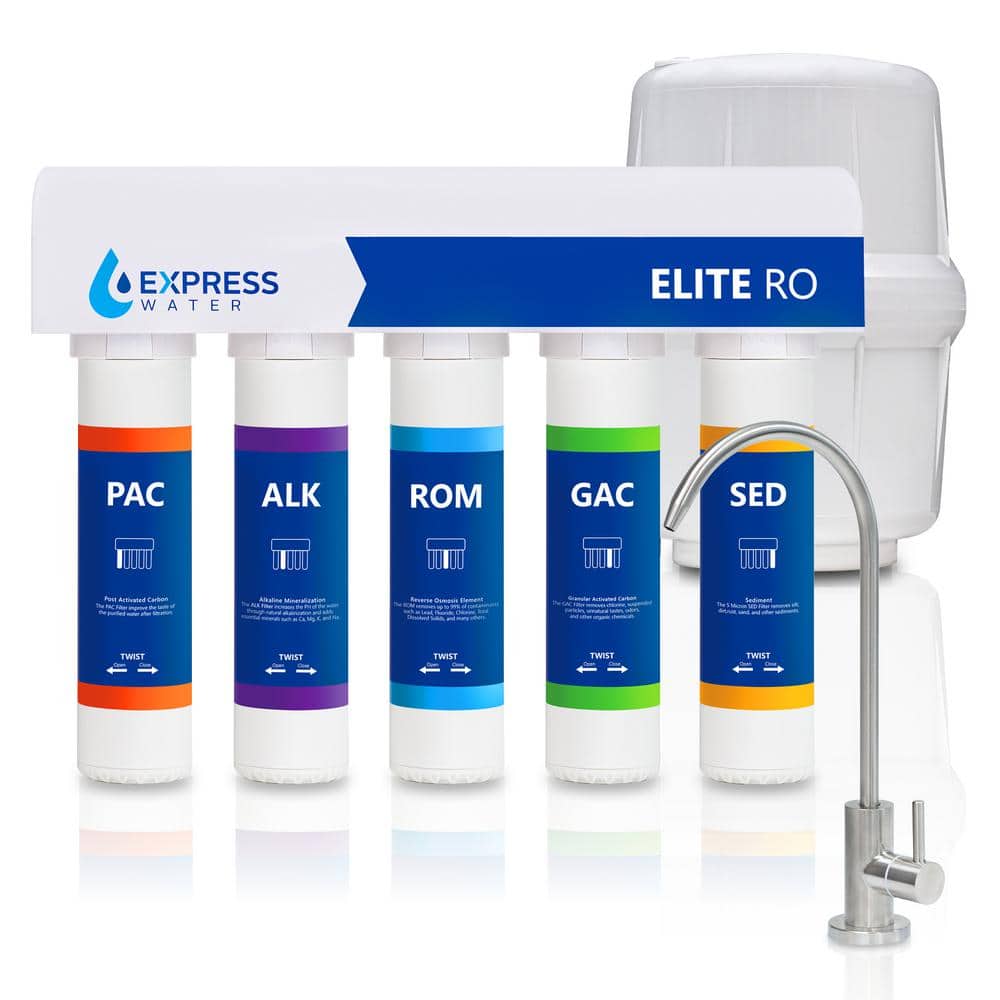 Express Water Elite Reverse Osmosis 9 Stage Alkaline Water Filtration ...