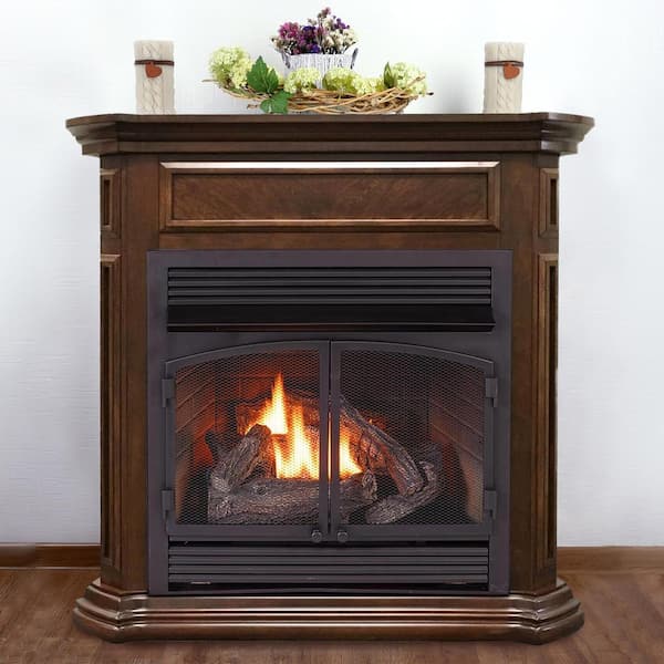 Duluth Forge Dual Fuel Ventless Fireplace - 32,000 BTU, T-Stat Control ...