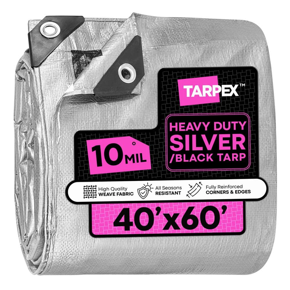 Reviews for Tarpex 10 Mil Heavy-Duty Poly Tarp 40 ft. x 60 ft. Plastic ...