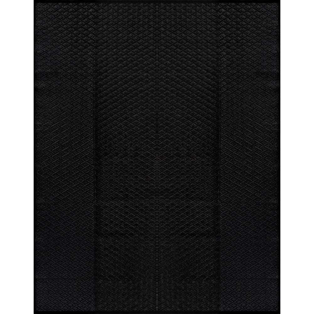 Beverly Rug Black 8 ft. x 10 ft. Jewel Diamond Geometric Washable ...