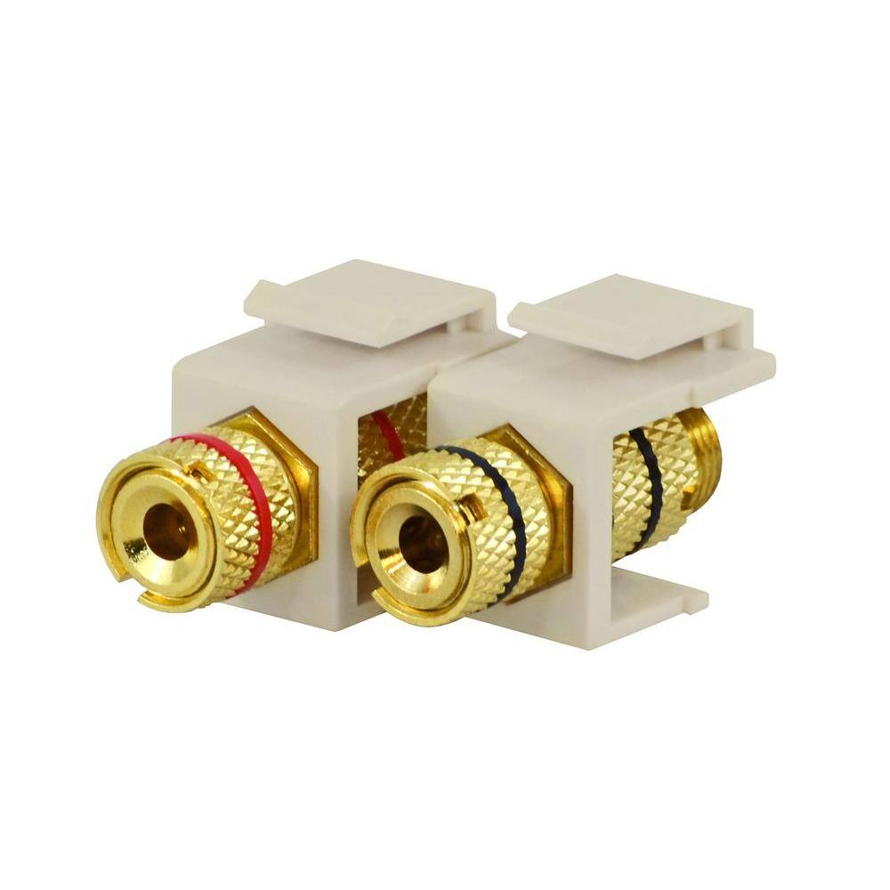 CE TECH Binding Posts - Light Almond (2-Pack) 5106-LA-BK/RD - The Home ...