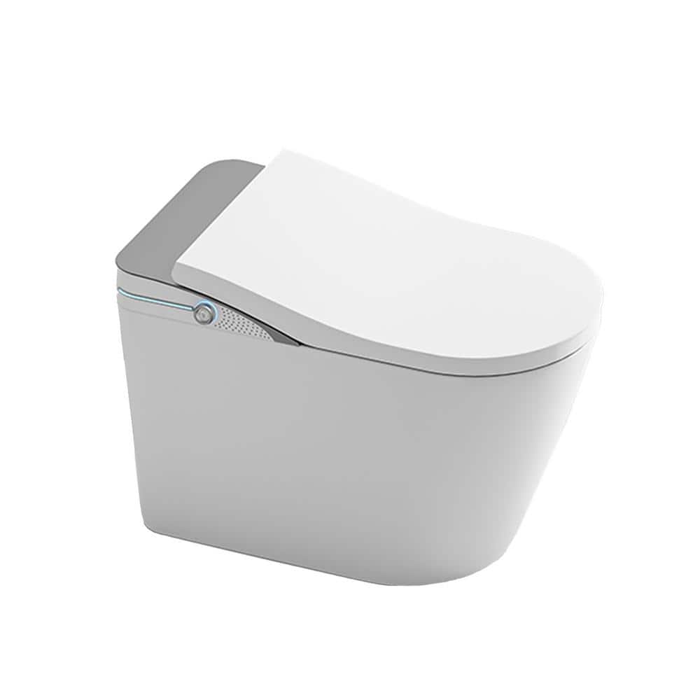 Xspracer Moray Elongated Smart Bidet Toilet 1.28 GPF in White with Auto ...